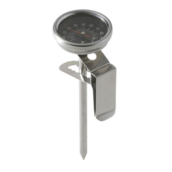 珈琲考具　温度計コーヒー＆お茶を適温で美味しく淹れよう！コーヒーは９０度前後がおすすめ、雑味を出さず美味しく抽出！お茶は煎茶・ほうじ茶・玉露など６０〜９０度の適温に合わせて！ポットに引っ掛けられるクリップ付き。珈琲考具ツードリップポットとの...