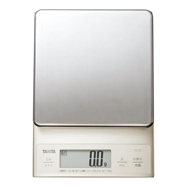 ・「0.1g」ではかれるから、イーストや調味料もピッタリ計量。最大「3kg」まで計量できるから大量の材料の計量も安心です。・ボタン1つで表示を「g」から「ml」に変換でき、水や牛乳を計量カップを使わずにはかれます。・ステンレス皿は取り外し洗...