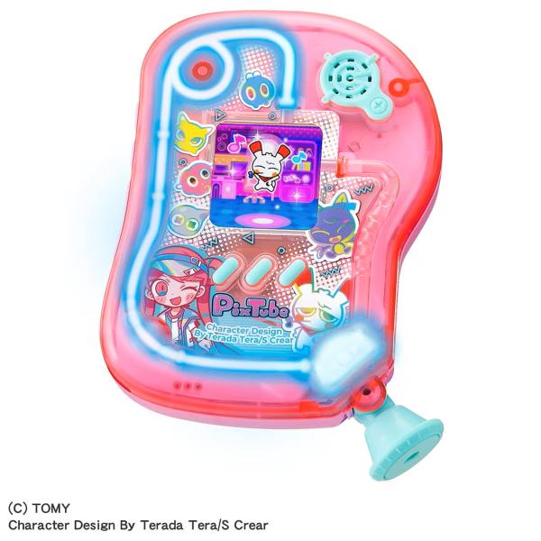 レバーを引いて弾く動きに合わせ、光のキャラクターがチューブの中を駆けめぐる液晶トイ。個性豊かな「ピクメイト」にごはんをあげたり、おふろに入れたりしながら、成長の様子を楽しめます。カフェ、おでかけ、もようがえなど多彩なメニューを収録。操作と光...