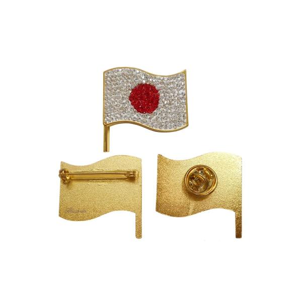 A ONE (Shareki) SAタイプ フラッグ バッチ ブローチピンタイプ ピンバッチタイプ 2タイプ 日本 応援 国旗 日本国旗 日の丸 ワールドカップ スポーツイベント 日本応援グッズ 四角形 ゴールド 2cm×3cm素材：合金カ...