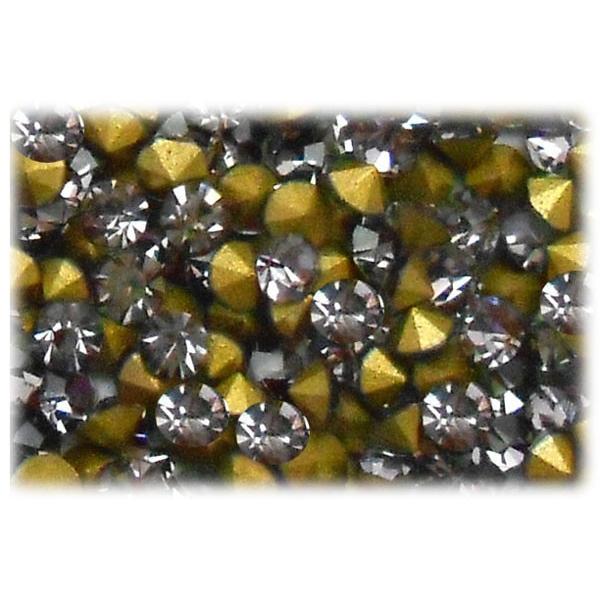 カラー：グレー(ブラックダイヤモンド)サイズ：SS3形状：トンガリ型・Vカット型（チャトン型）入数：1グロス（144個入り）made in china