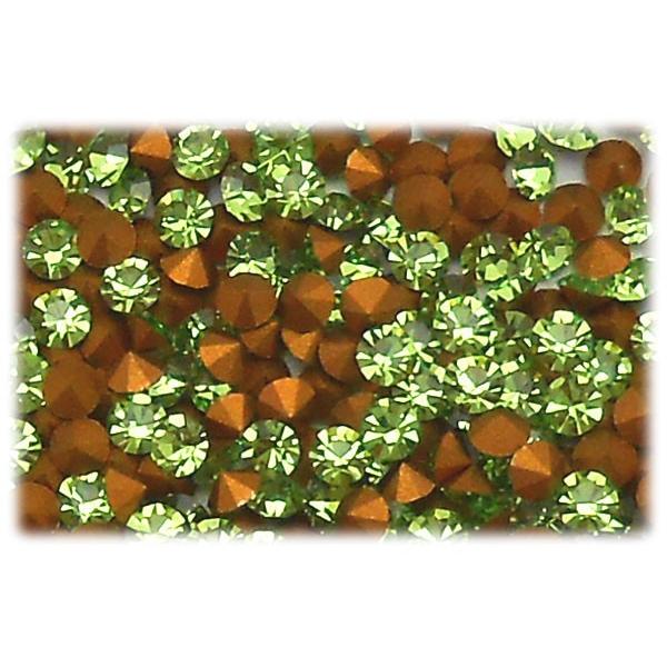 SHAREKI CRYSTAL Vカット ラインストーン ライム（ペリドット）SS6 144個カラー：ライム（ペリドット）サイズ：SS6形状：トンガリ型・Vカット型（チャトン型）入数：1グロス（144個入りmade in china）