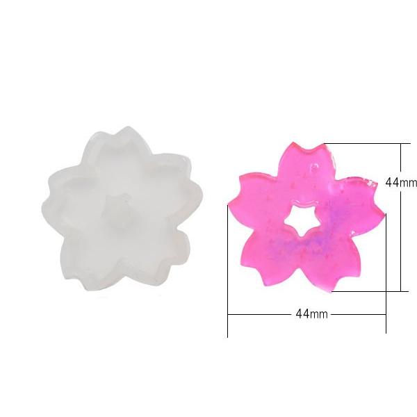 SHAREKI レジン型 シリコンモールド 【桜】素材：シリコンゴム44mm×44mm