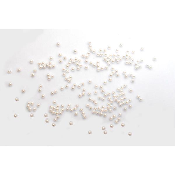 SHAREKI 高品質 ビーズパーツ アクセサリー材料 パール素材 穴無し パール 1.2mm 約200個 パールホワイトカラー：パールホワイト直径：1.2mm   入り数：約200個 穴無し弊社はパールの入り数は計量にて行っております。若...