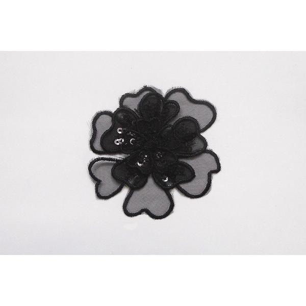 Shareki Pearl Setting Machine パールセッティングマシーン パールセットマシーン 専用 アクセサリーパーツ 刺繍 花 ブラック p-so-x-b-D形状：花1枚入りカラー：ブラックサイズ：約65mm