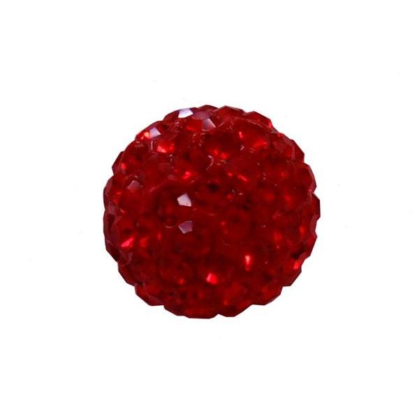 SHAREKI キラキラボール レッド 8mm 片穴カラー：レッドラインストーンサイズ：pp10・ss4※キラキラボール1個の値段です。