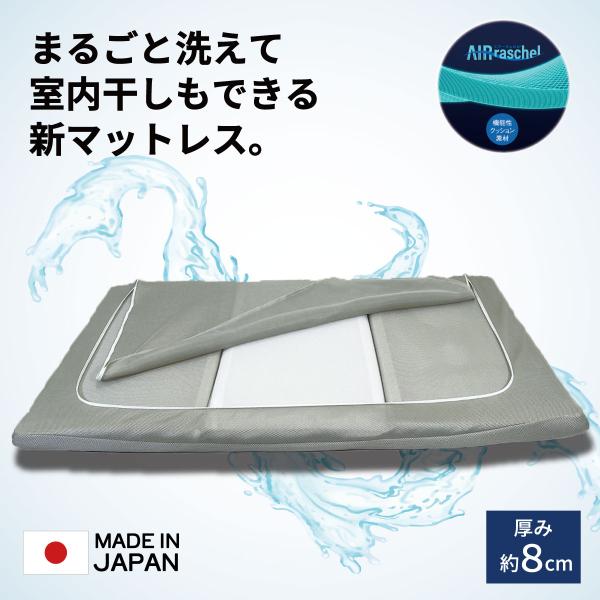 スゴ楽マットレス800　日本製品番：ML-1051シングルサイズ：約195×97×H8cmカラー：ホワイト/シルバーグレー組成：ポリエステル100％カバー：ワイドオープンファスナー仕様メーカー希望小売価格：35,000円(税込)※注意点※ま...