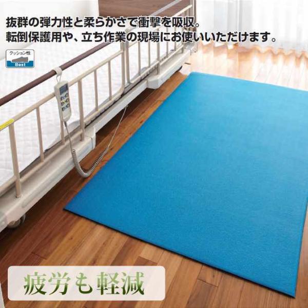 抜群の弾力性と柔らかさで衝撃を吸収。転倒保護用や、立ち作業の現場にお使いいただけます。表面に細かな目をつけて、足元のスベリを防止。立ち作業の現場などでソフトな踏み心地で疲労も軽減します。カウンター用マットとしても効果を発揮。病院や介護施設の...