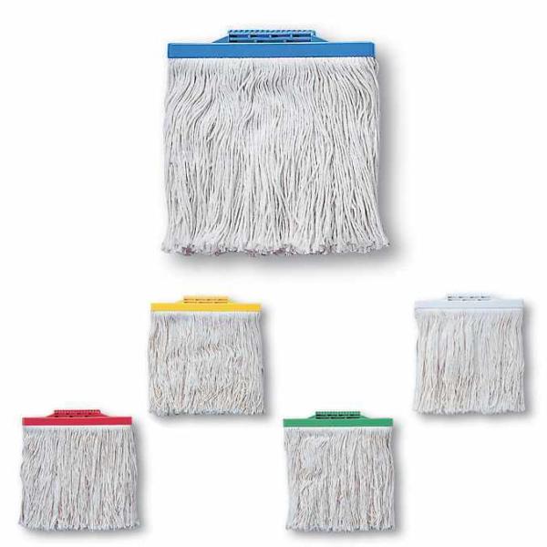 ワンタッチ式モップ替え糸8寸モップ柄にワンタッチで装着！サイズ：8寸(23cm)、糸重260gプラスチック材質…ABS樹脂糸材質：綿35％、ポリエステル65％