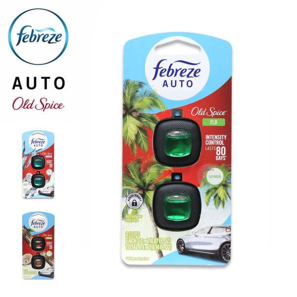 ファブリーズとデオドラントブランド OLD SPICE (オールドスパイス) のコラボ・車専用消臭芳香剤になります。タバコ、エアコン、食べ物のニオイ・・・。そんな車の中のイヤなニオイをしっかり消臭して快適空間へと誘う、車専用消臭芳香剤 (ワ...