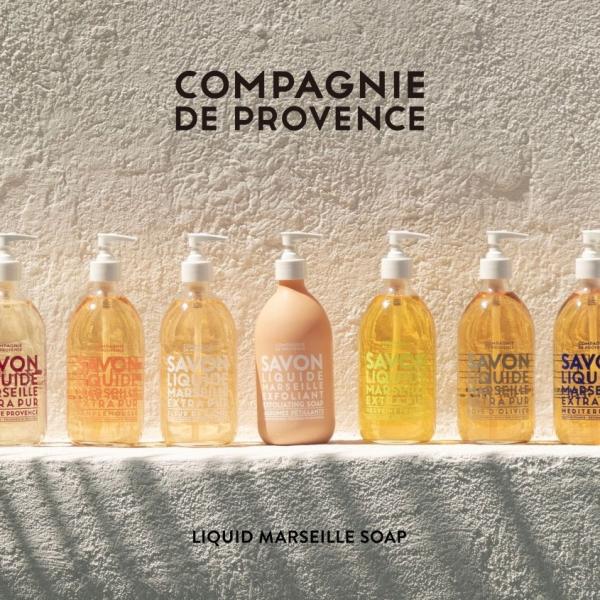 フランス発のボディケアブランド COMPAGNIE DE PROVENCE (カンパニードプロバンス)リキッドマルセイユソープ1分に1本売れているロングセラー、マルセイユソープの伝統的な処方で作られた、上質な香りと保湿力が魅力の全身用ソープ...