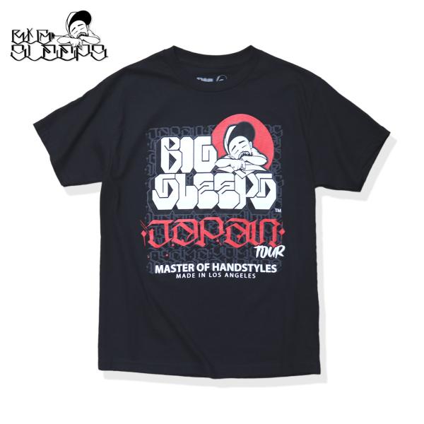 【ビッグスリープス タトゥー Tシャツ メンズ 半袖 ストリート Tattoo グラフィティ ロゴ LA ロサンゼルス 綿100% 黒 M L XL XXL 大きいサイズ オーバーサイズ Big Sleeps JAPAN TOUR 2023...