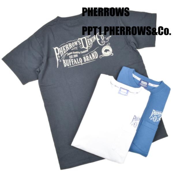 フェローズ（Pherrow's）ポケ付きTシャツ PPT1 PHERROWS&amp;Co.