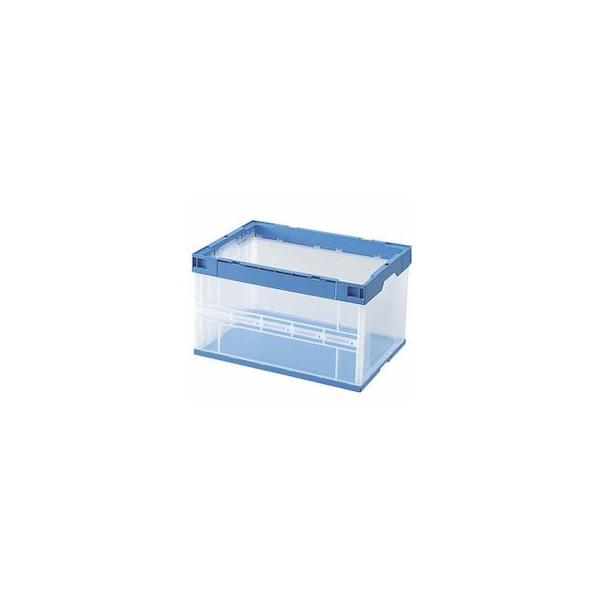 【商品概要】外形寸法(mm)間口×奥行×高さ:530×366×320色:透明/ブルー折りたたみ高さ(mm):81適用カード差し(別売):OCK-110有効内寸(mm)間口×奥行×高さ:492×333×302容量(L):50許容重量:20kg...