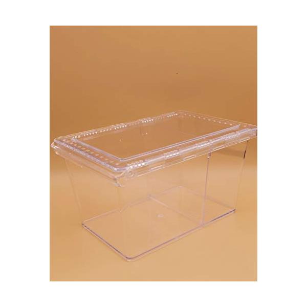 【商品概要】サイズ：181×124×112mm容量：1.4リットル材質：全てスチロール樹脂製セパレータ標準装備上からも透明で見やすい！【商品説明】説明最大0.2mmの幅の通気口が全部で98ヶ所、昆虫の脱走を強力に防止するスライド蓋、コバエを...