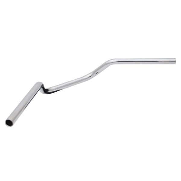 【商品概要】適合車種:汎用　外径φ22,2mm 内径φ18mm肉厚2mm素材：スチール製（STKM13A）カラー：クロームメッキ全幅630mm/全高95mm/内入角度45°/プルバック幅250mm/前倒角度50°/クランプ有効幅135mmス...
