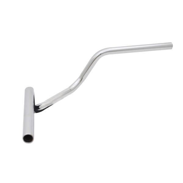 【商品概要】適合車種:汎用　外径φ22,2mm 内径φ18mm肉厚2mm素材：スチール製（STKM13A）カラー：クロームメッキ全幅640mm/全高136mm/内入角度45°/プルバック幅225mm/前倒角度55°/クランプ有効幅125mm...