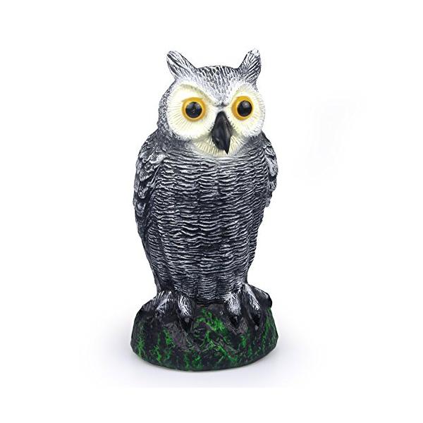 【商品概要】底部のフタを開けて重りとして石や砂を入れると動かないです。対象生物例：ハト、スズメ、カラス、ムクドリ、ヒヨドリなど。都市のゴミ置き場、畑・果樹園等、害鳥の農作物被害、フン公害、カラスの生ゴミ荒らし被害、ベランダに鳩が来る！とお困...