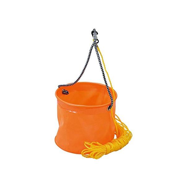 【商品概要】規格:21cmサイズ:210×190mmカラー:スカイブルー・オレンジ・グリーン色指定のご注文はご遠慮下さい。【商品説明】内蔵式オモリの反転水汲みバケツ丸型【商品詳細】ブランド：PRO MARINE(プロマリン)商品名：プロマリ...