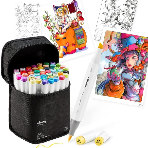【商品概要】【世界15ヵ国以上で展開】 Ohuhuイラストマーカーシリーズは、［低価格で高品質］を魅力に、世界15ヵ国以上で販売。プロのアーティストからも支持されています。豊富なカラーと様々なセットを展開し、初心者でも扱いやすく、だれでも気...