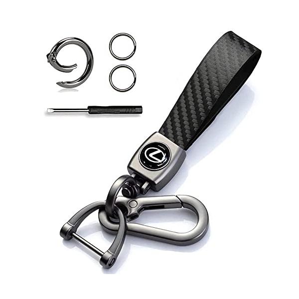 【商品概要】?【おしゃれなキーホルダー】この製品はレクサス車に適しています。360度回転する便利なカラビナ付きで、 ズボンやバッグなどに引っ掛けることができます。使いやすさ・耐久性，を重視したおしゃれデザインのキーホルダーです。?【絶妙炭素...