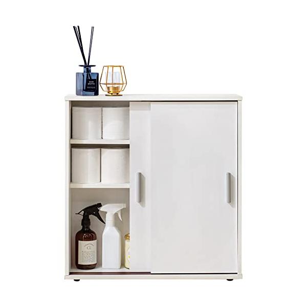 【商品概要】【商品サイズ】:(約)幅59×奥行19.5×高さ61cm【省スペースかつ大容量】:奥行19.5cmと省スペース設計なので、狭い場所でも気兼ねなく設置ができます。さらに、コンパクトながらも大きめのトイレットペーパーが20個収納でき...