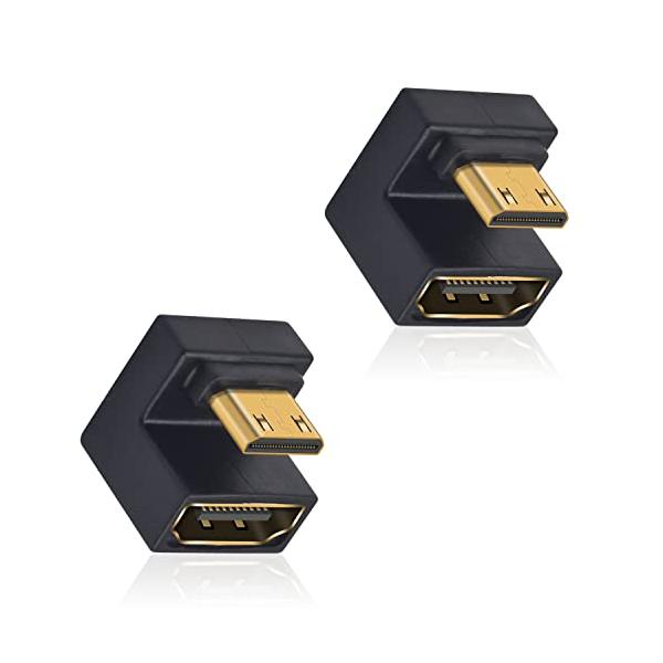 【商品概要】コネクタ:mini hdmiオス上向きからhdmi メス 2.1マザー延長アダプタコンバータです。mini hdmi hdmi U字型アダプタはハイレゾ対応です8K@60HZ、1080p、1080i、720p、標準ビデオフォーマ...