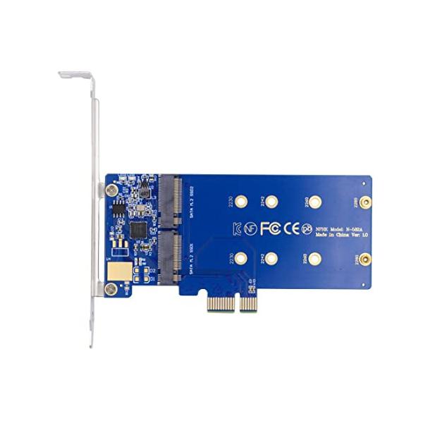 【商品概要】NVME M.2 SSDはサポートされていません。PCI-E 1x インターフェイスを備え、2つのSSDに接続でき、デスクトップマザーボードPCI-Eポートをサポートします。Supoort SATA NGFF Key B+M S...