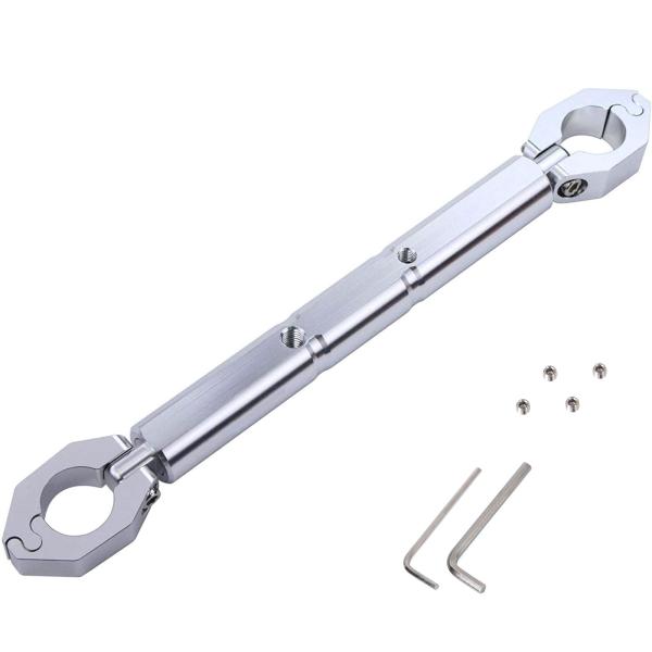 【商品概要】【商品詳細】ハンドルブレース一式、2個ナット、2個レンチ、取り付けが簡単。 取り付け径：22mm、調整範囲：278mm〜332mm、重量：255ｇ、材質：高強度航空アルミ合金。【高品質素材、耐久性抜群】航空機材料として使用されて...