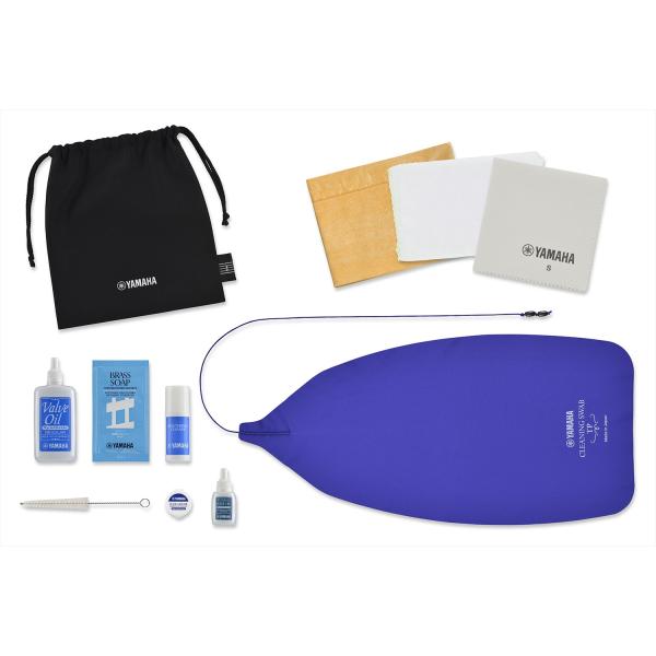 お手入れに必須のアイテムをセットにしました。初めて管楽器を演奏する時、新しく楽器を購入する時などに大変便利です。トランペット用。巾着袋付き。バルブオイルレギュラー（40ml），スライドグリス(2g)，チューニングスライドオイル（8ml），ポ...