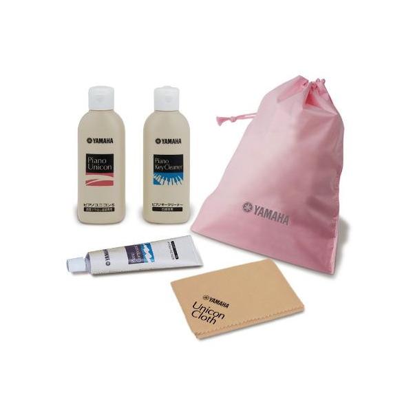 ■ピアノユニコンS：ピアノの外装部分の艶出しに。 ■キークリーナー：　鍵盤専用のクリーナー。マジックなども綺麗に消えます。■ピアノコンパウンド：擦り傷やペダルなどの金属部分が綺麗になります。■ユニコンクロス：ピアノ専用クロスです。カラ拭きな...