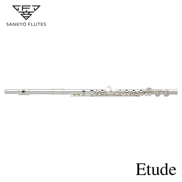 SANKYO 三響フルート エチュード パーツの一つひとつまで上級モデル同様の技術を生かし、吹きやすさと音色の最良のバランスを実現。明るく、華やかな音色に加え、銀製の頭部管が柔らかさと芯のある響きを生み出します。・仕様頭部管：銀製・銀メッキ...