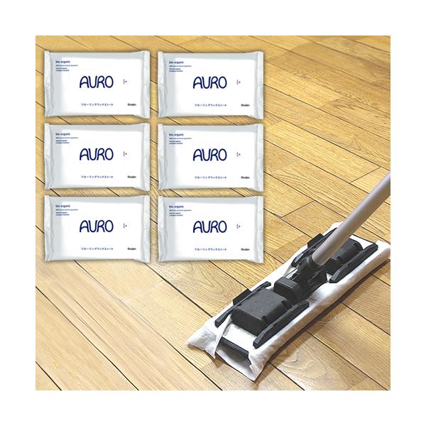 【送料無料】フローリング ワックス　アウロ　AURO天然原料から作られ、肌にも環境にも配慮した新しいシートです。お子様やペットのいるご家庭におすすめ！ ・内容量 10枚×6個 ・サイズ 200mm×300mm（各社共通サイズ） ・製造国 日本