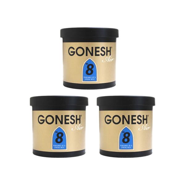 フレグランスジェルという固形の芳香剤。GONESHのイメージをそのままにゴールドのアルミ缶を採用。火を使わず、場所を選ばず使えるため、車など小さなスペースでの芳香剤として重宝します。"Sprig Mist（春の日の朝霧）"の中にたち込める空...
