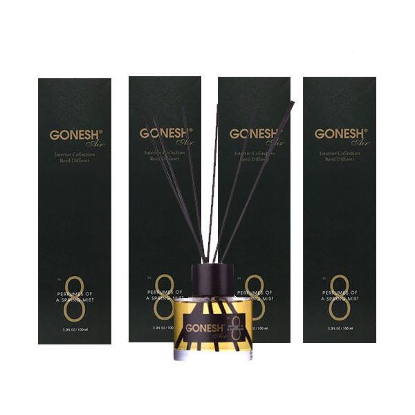 【送料無料】火を使わずに楽しむGONESH Airの新アイテム。フレグランスボトルにリードを挿すだけでGONESHのリッチでコンプレックスな香りが楽しめます。リキッドやゲルなどよりも広い範囲でしっかり香ります。"Sprig Mist（春の日...