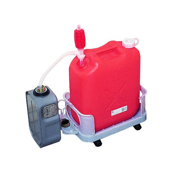 便利な灯油ポリタンク専用の置き台です。キャスター付きなので重いタンクの移動もラクラク斜めにセットもできるので、最後まで残さず給油が可能。使用しない時は折りたたんでコンパクトに収納できます。 商品サイズ　使用時／445×265×195mm、収...