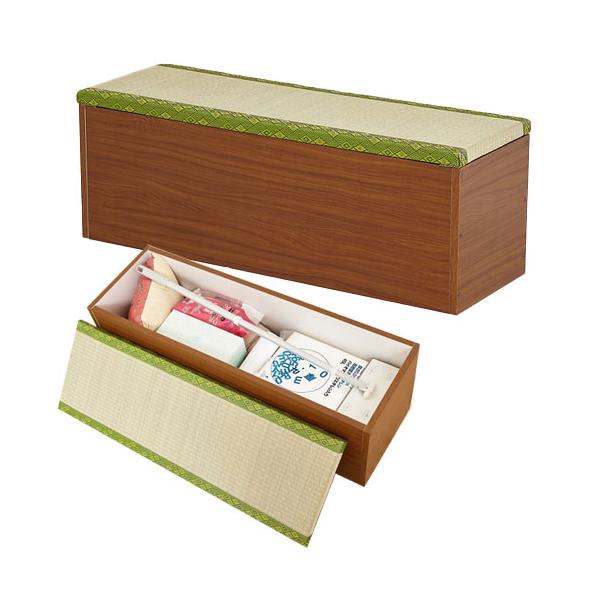 ■商品サイズ W91×D30×H32.5cm■生産国・仕様 日本・完成品■材質プリント紙化粧繊維板、インシュレーションボード張り材＝天然繊維（い草）