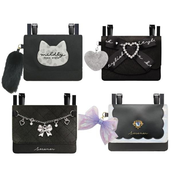 【送料無料】大人気のワイドポシェットポケット。ポケットがない服でも簡単にクリップで付けられます。表側は面ファスナーで開け閉めもスムーズ。2つのポケットがあり、ハンカチやマスク、絆創膏入れにピッタリ。取り外し可能なショルダーが付いているので、...