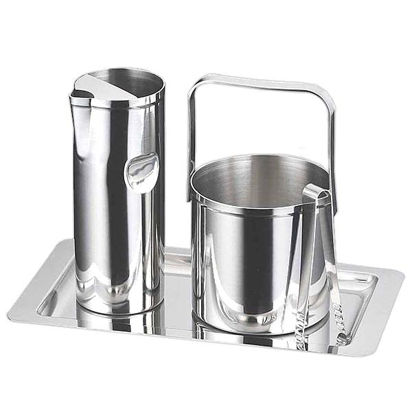 本体サイズアイスペール/120×120×120mmウオーターポット/80×80×200mmトレー/320×180×12mm容量アイスペール/1300mlウォーターポット/900m本体重量アイスペール/430gウオーターポット/280gトレー...