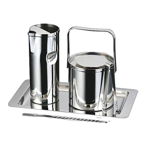 本体サイズアイスペール/120×120×120mmウオーターポット/80×80×200mmトレー/320×180×12mmマドラー/220×7×3mm容量アイスペール/1300mlウォーターポット/900m本体重量アイスペール/430gウオ...