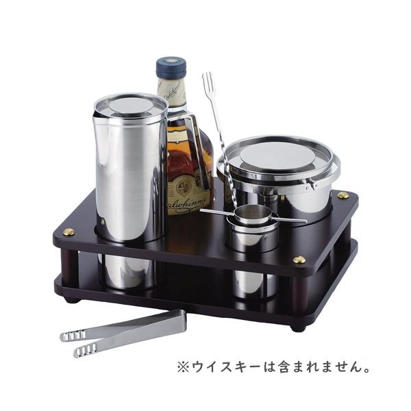 本体サイズ　アイスペール/135×135×120mm　ウォーターポット/137×80×202mm　メジャーカップ/120×42×25mm　スタンド/57×57×87mm　バースプーン/250×22×20mm　木台/296×226×82mm容...