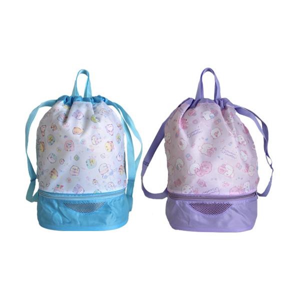【送料無料】リュックタイプのお子様用プールバッグ上下2層式のリュックタイプで持ち物の整理がしやすくプールや海などのレジャーやキャンプなど大活躍してくれるプールバックです。■サイズ　約H370×W245×D190mm■素材　ポリエステル2層 ...