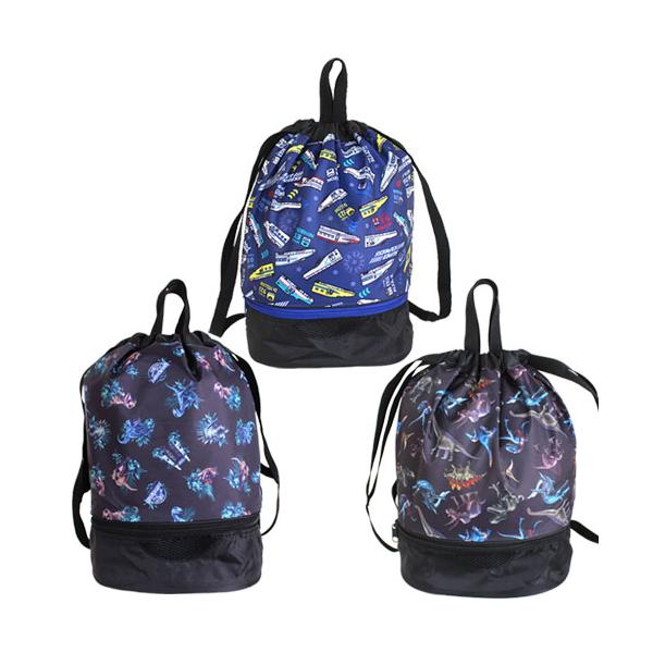 【送料無料】リュックタイプのお子様用プールバッグ上下2層式のリュックタイプで持ち物の整理がしやすくプールや海などのレジャーやキャンプなど大活躍してくれるプールバックです。■サイズ　約H370×W245×D190mm■素材　ポリエステル2層 ...