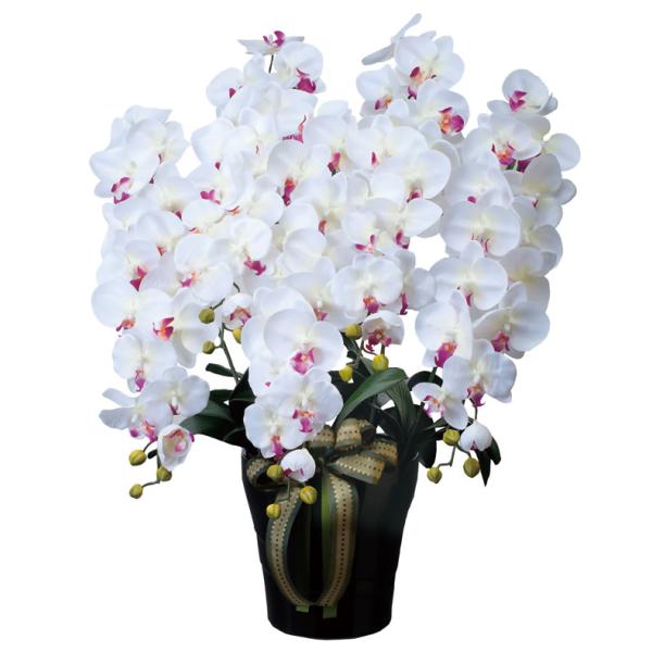【送料無料】造花だから、水やり不要でずっと楽しめるインテリア。消臭・抗菌効果のある、光触媒「V-CAT」を使用。インテリアとしてはもちろん、プレゼント・ギフトにオススメです。商品名 光触媒　光の楽園 ロイヤル胡蝶蘭５本立Ｗ／ＡＢ商品サイズ(...