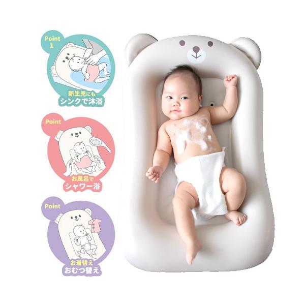 ・商品サイズ：(空気注入時)約幅44×奥行13×高さ72cm　280g・対象年齢：0ヶ月〜6ヶ月頃まで・材質：(本体)塩化ビニル樹脂　(芯材)発泡ポリエチレン