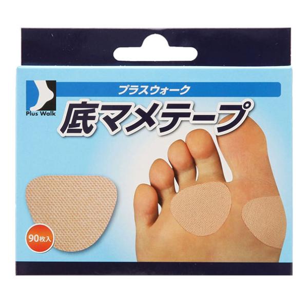 【送料無料】貼るだけでカチカチ硬い底マメをケア！摩擦による硬化から足裏をガード！歩行時の摩擦から押し裏をガードし、硬化から守ります。■商品名 商品名 プラスウォーク　底マメテープ ■入数 90枚 ■素材 綿、ポリウレタン、アクリル系粘着剤 ...