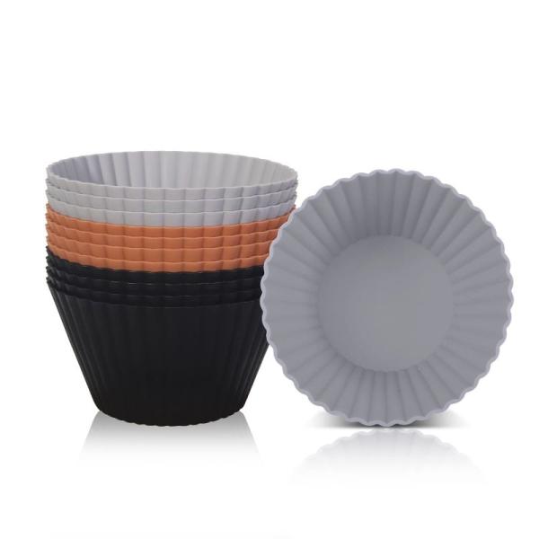 【商品名】　SUPER KITCHN 9,2 cm大きなシリコンマフィン型カヌレ型12個取りノンスティックカップケーキカップ耐熱繰り返し利用可能マフィン 【商品説明】　 【サイズ】　高さ : 3.80 cm　横幅 : 16.00 cm　奥行...