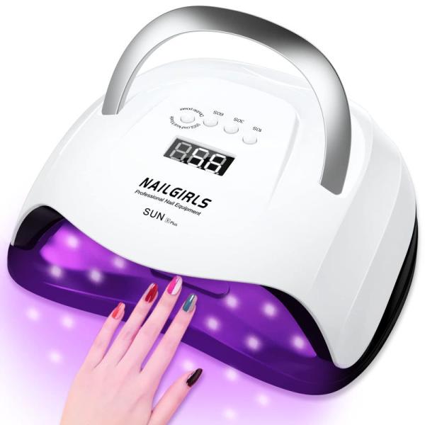 【商品名】　NAILGIRLS LED &amp; UV ネイルライト 168W 42LEDs ジェルネイル用 uvライト レジン用 硬化ライト ハイパワー 高 【商品説明】　・?【365〜405nmの照射波長で全ジェル対応】?ジェル ネイ...