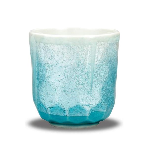 【商品名】　湯呑み おしゃれ 九谷焼 湯のみ 銀彩 ブルー 陶器 ブランド 和食器 日本製 【商品説明】　・サイズ：径 7.8cm×高 8.1cm【ギフトBOX仕様：専用紙箱入り】・特殊技法：銀彩（Ginsai）言葉では表現しきれない至高の...