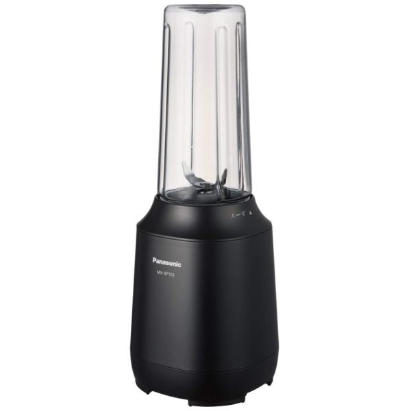 【商品名】　パナソニック ミキサー タンブラー スムージー ジュース レシピブック付 ブラック MX-XP102-K 【商品説明】　・なめらか食感のスムージーがつくれる。・付属品:タンブラーふた、ブラシ、レシピブック・本体サイズ(幅×奥行×...